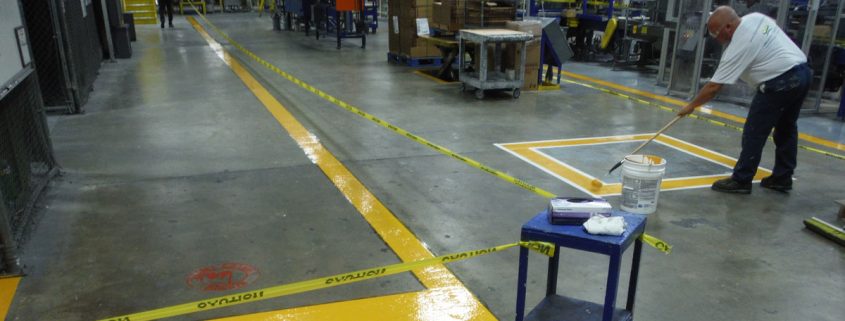 Warehouse Floor Striping - Orlando Painters LLC